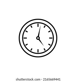 Simple Wall Clock Outline Illustration Vector Stock Vector (Royalty ...