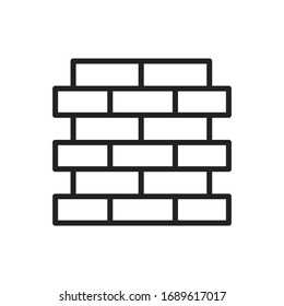Simple Wall Line Icon Stroke Pictogram Stock Vector (Royalty Free ...