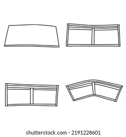 Simple Wallet Line Art White Background Stock Vector (Royalty Free ...