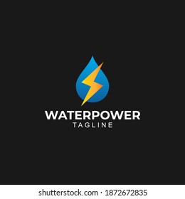 Simple Water Power Logo Design Stock Vector (Royalty Free) 1872672835 ...
