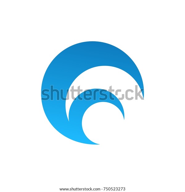 Simple Wave Logo Icon Design Concept Stock Vector (Royalty Free) 750523273