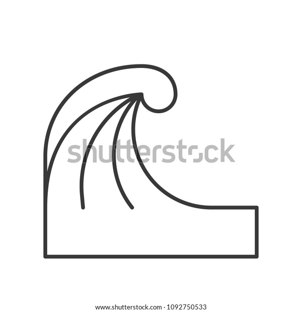Simple Wave Surf Sea Related Outline Stock Vector (Royalty Free) 1092750533
