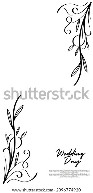 Simple Wedding Invitation Design Simple Elegant Stock Vector (Royalty ...