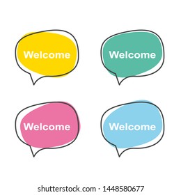 Simple Welcome Banner Vector Illustration Stock Vector (Royalty Free ...