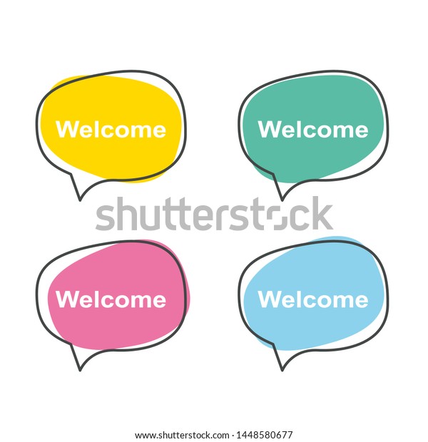 Simple Welcome Banner Vector Illustration Stock Vector (Royalty Free ...