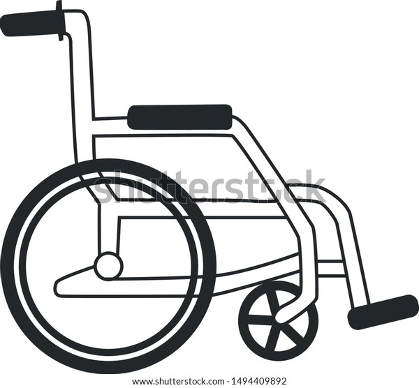 Simple Wheelchair Vector Illustration Isolated Stock Vector (Royalty ...