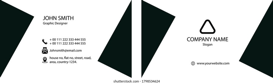 Simple White Background Business Card Stock Vector (Royalty Free ...