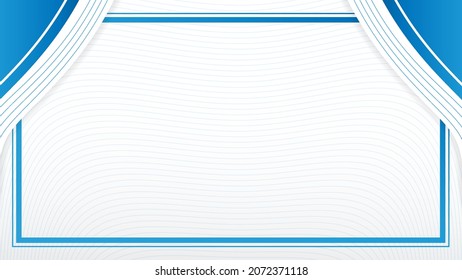 Simple White Blue Background Certificate Template Stock Vector (Royalty ...