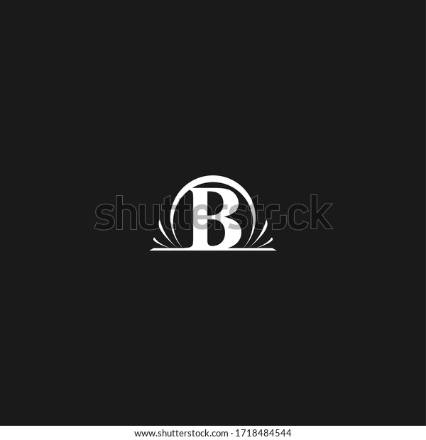 Simple White Geometric Vintage B Logo Stock Vector (Royalty Free ...