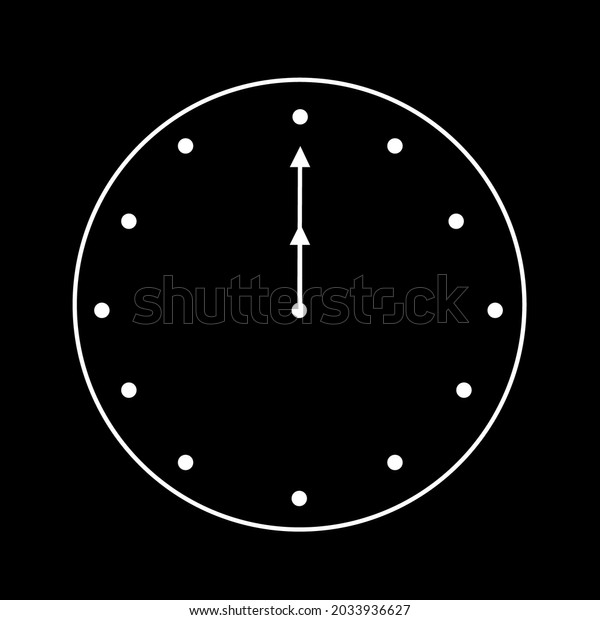 Simple White Icon Clock Time Stock Vector (Royalty Free) 2033936627 ...