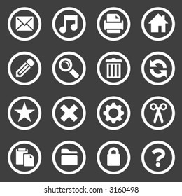 Simple White Icons 1 Stock Vector (Royalty Free) 3160498 | Shutterstock
