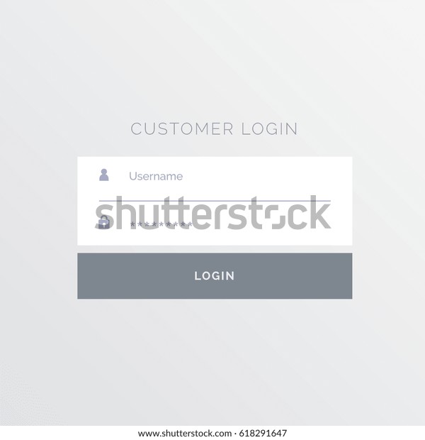 Simple White Login Form Template Design Stock Vector (Royalty Free ... Simple White Login Form Template Design Stock Vector (Royalty Free ...