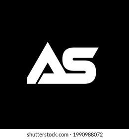 Simple White Logo Black Background Stock Vector (Royalty Free ...