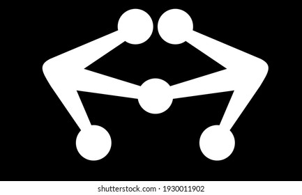 Simple White Logo Vector Design Lines Stock Vector (Royalty Free ...