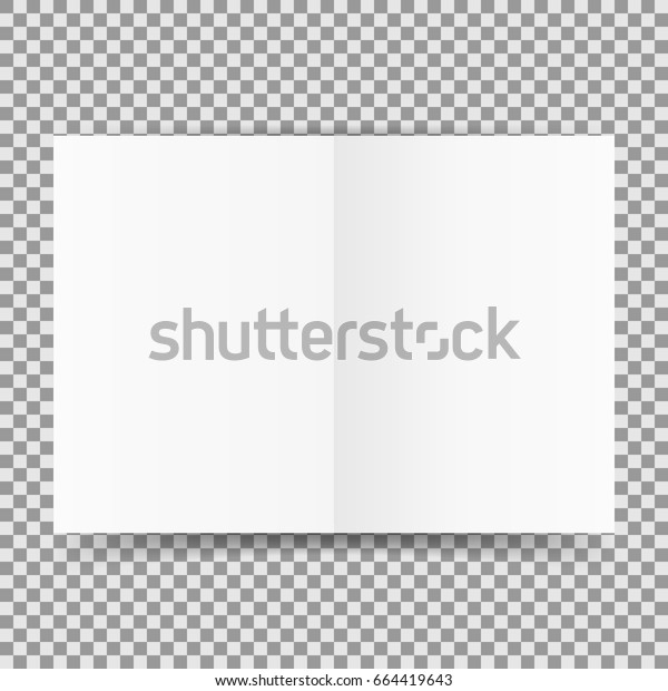 Simple White Open Card Template Isolated Stock Vector (Royalty Free ...