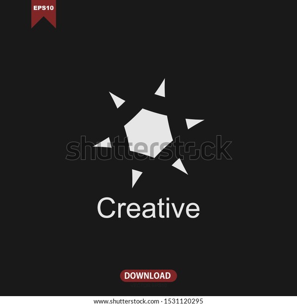 Simple White Star Logo Icon Vector Stock Vector (Royalty Free ...