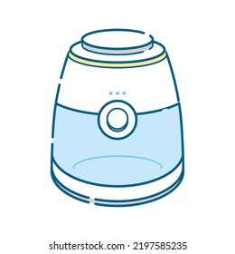 Simple Whitebased Line Drawing Illustration Humidifier Stock Vector ...