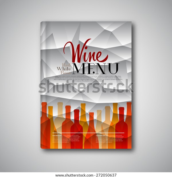 Simple Wine Menu On Triangle Background Stock Vector (Royalty Free ...