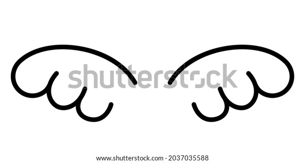 Simple Wings Line Icon Clipart Image Stock Vector (Royalty Free ...