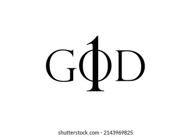 Simple Words One God Stock Vector (Royalty Free) 2143969825 | Shutterstock