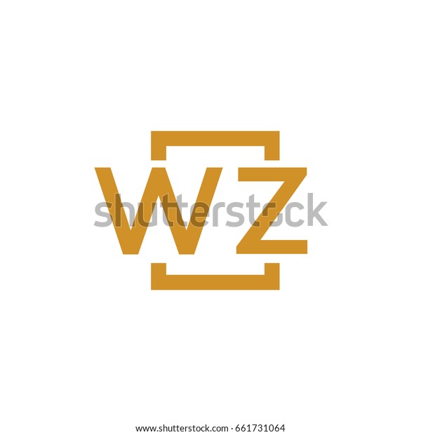 Simple Wz Initial Logo Designs Template Stock Vector (Royalty Free ...