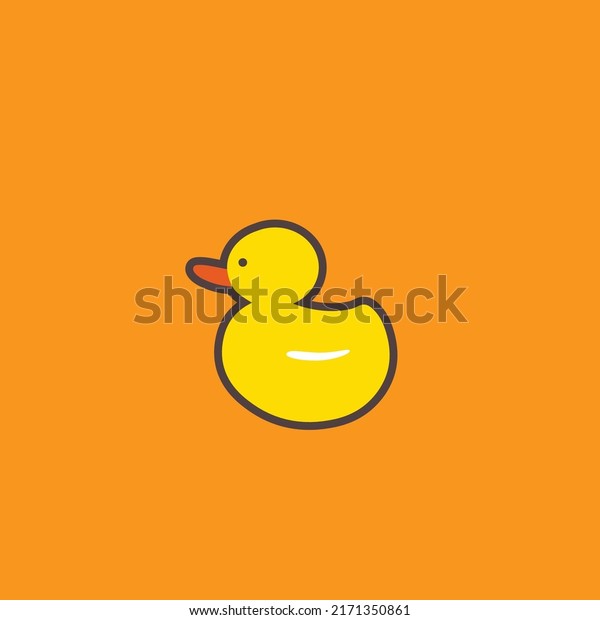Simple Yellow Duck Logo Illustration Stock Vector (Royalty Free ...