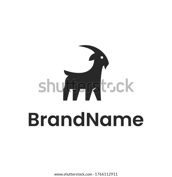 Simple Yet Sophisticated Cute Goat Logo Stock Vector (Royalty Free ...
