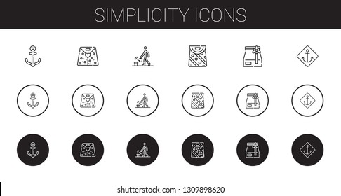 Simplicity Icons Set Collection Simplicity Anchor Stock Vector (Royalty ...