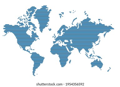 Simplicity Modern Abstract Geometry World Map Stock Vector (Royalty ...