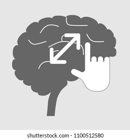 Simplified Illustration Human Brain Concept Intelligence Stock Vector ...