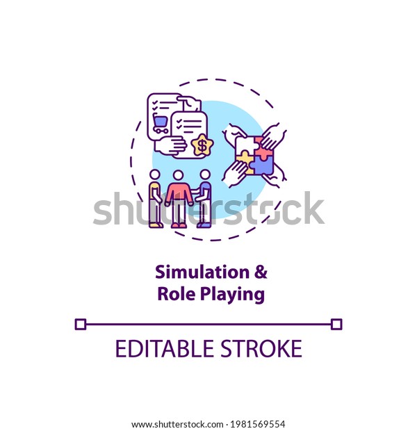 Simulation Role Playing Concept Icon Staff Stock Vector (Royalty Free ...