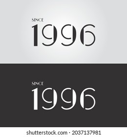 Since 1996 Retro Vintage Vector Design Stock Vector (Royalty Free ...