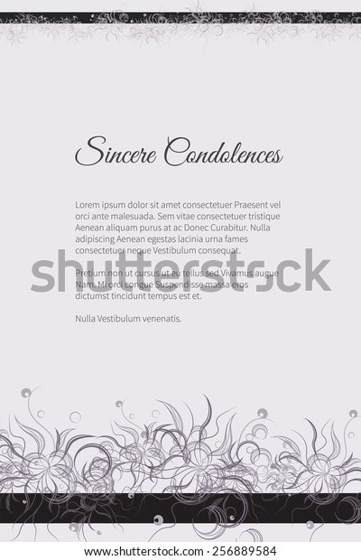 Sincere Condolences Vector Lettering Abstract Style Stock Vector ...