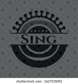 Sing Dark Emblem Retro Vector Illustration Stock Vector (Royalty Free ...