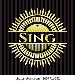 Sing Golden Emblem Vector Illustration Detailed Stock Vector (Royalty ...