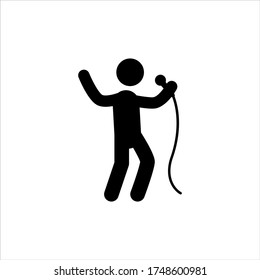 Sing Icon On White Background Stock Vector (Royalty Free) 1748600981