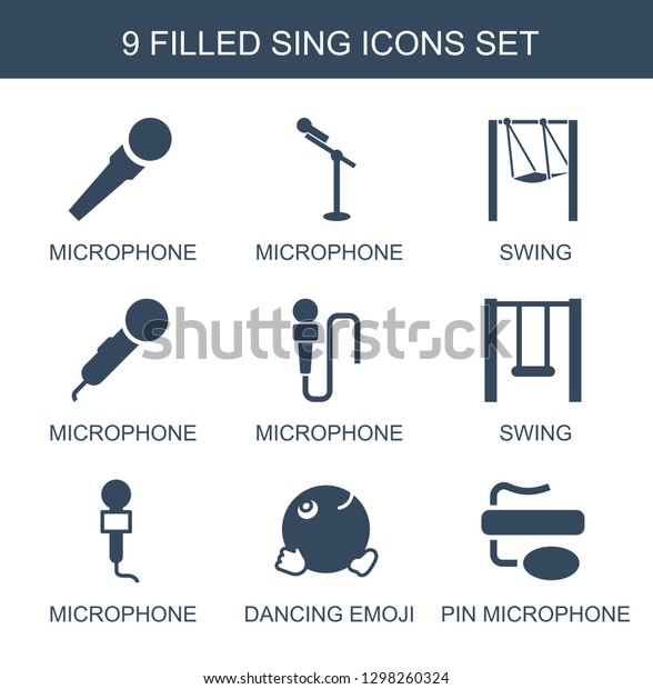 Sing Icons Trendy 9 Sing Icons Stock Vector (Royalty Free) 1298260324 ...