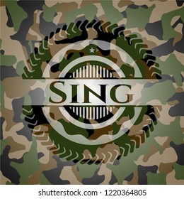 Sing On Camouflage Texture Stock Vector (Royalty Free) 1220364805 ...