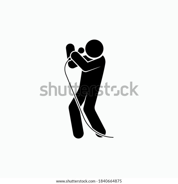 Singer Icon Vocalist Symbol Sing Sign Stock Vector (Royalty Free ...