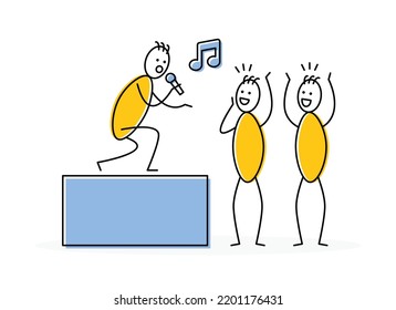 176 Stickman with microphone Images, Stock Photos & Vectors | Shutterstock