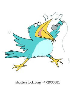 Singing Bird Stock Vector (Royalty Free) 472930381 | Shutterstock
