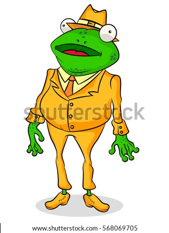 Singing Frog Cartoon Drawings Stock Vector (Royalty Free) 568069705 ...