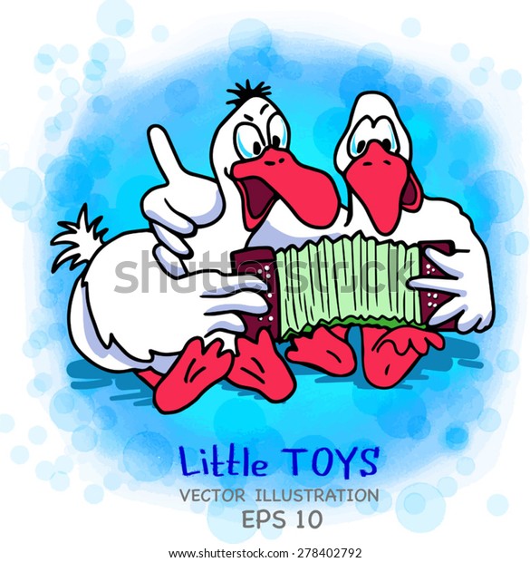 Singing Geese Cartoon Vector Illustration Stock Vector (Royalty Free ...