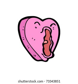 Cartoon Screaming Heart: เวกเตอร์สต็อก (ปลอดค่าลิขสิทธิ์) 117007600 ...