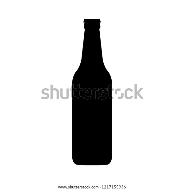 Single Beer Bottle Isolated On White Stock Vector (Royalty Free ...