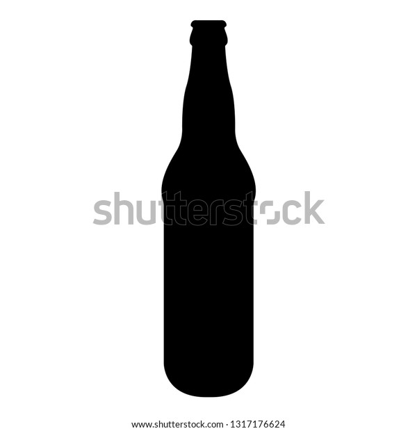 Single Beer Bottle Isolated On White Stock Vector (Royalty Free ...