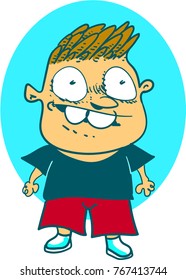 Single Boy Cartoon Vector Illustration Stock Vector (Royalty Free ...