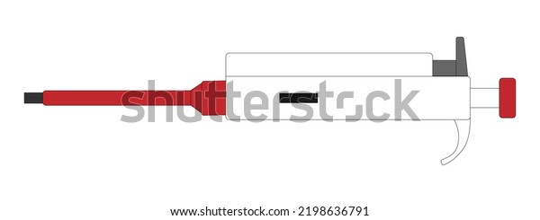Single Channel Micropipette Vector Illustration Stock Vector (Royalty ...