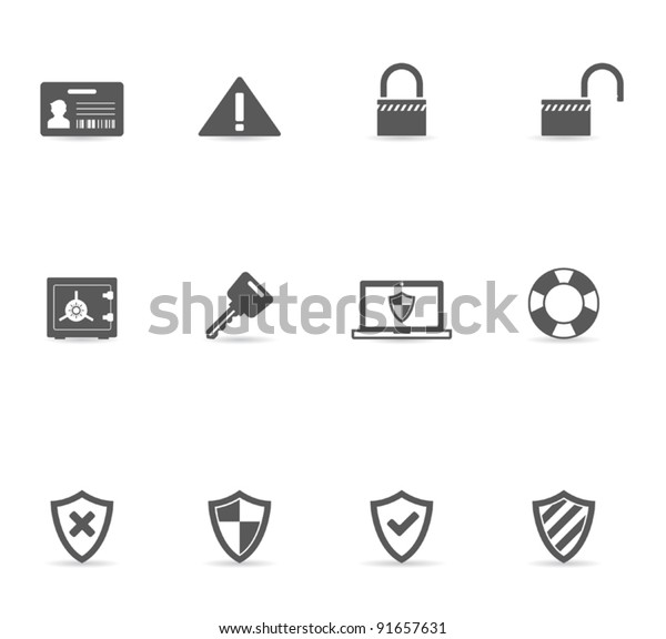 Icônes couleur unique - Sécurité : image vectorielle de stock (libre de ...