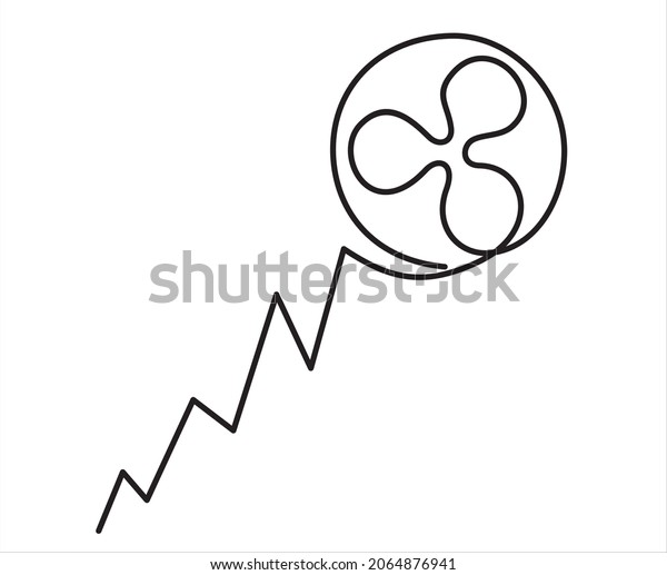 Single Continuous Line Art Ripple Xrp Stock Vector (Royalty Free ...
